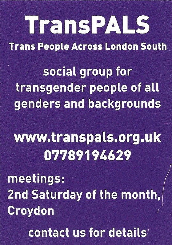 @TransPALS_UK meet on the second Saturday of each month in Croydon ...