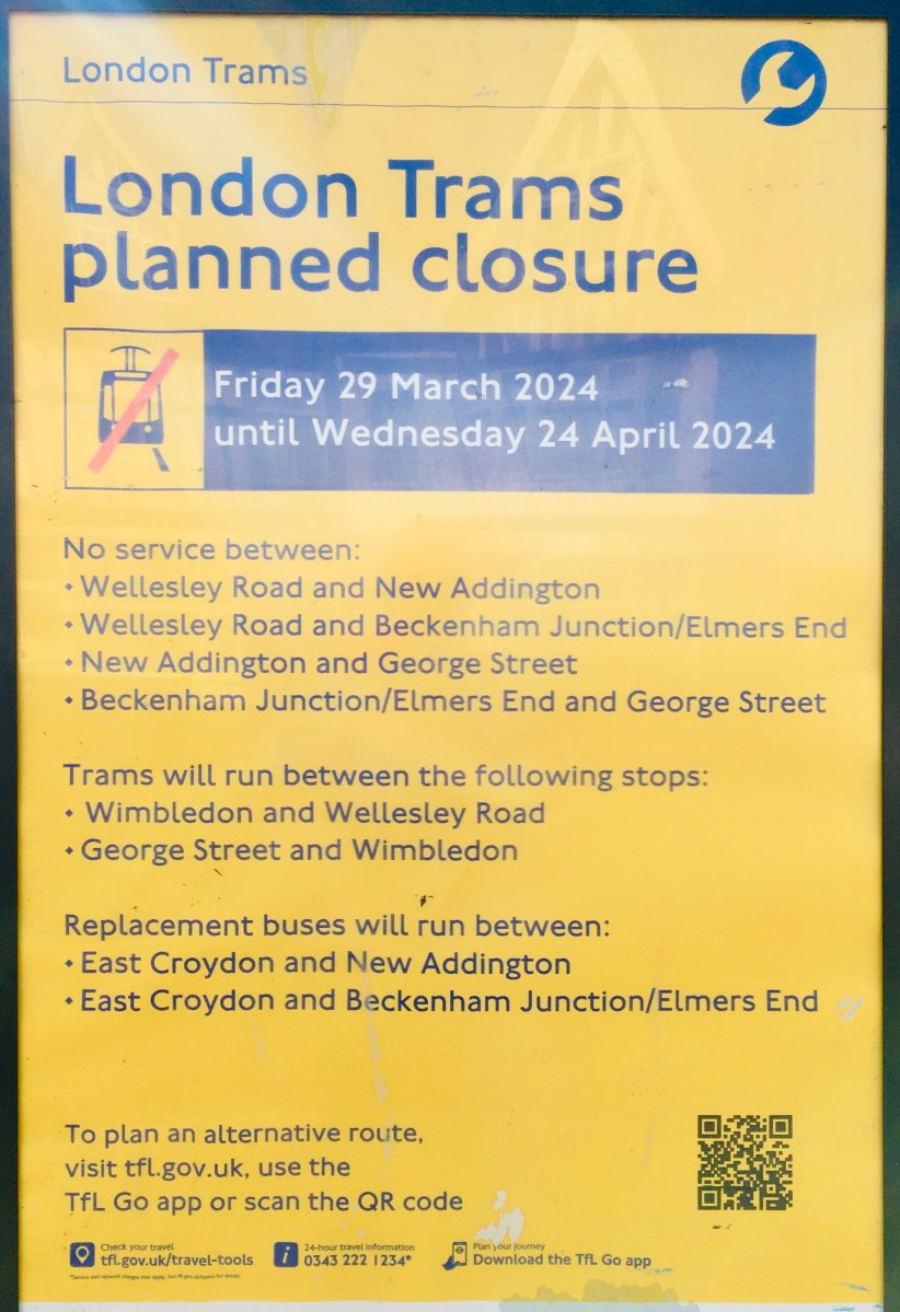 Road and tram closures Friday 29 March to Wednesday 24 April @TfL ...